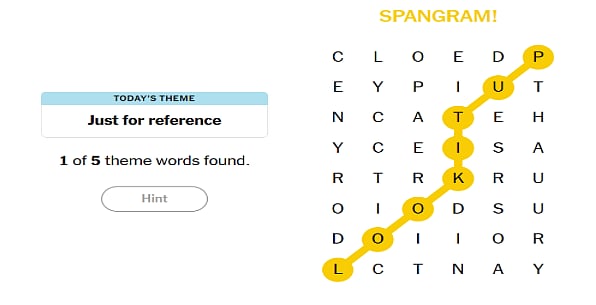 NYT Strands Answers Today: LOOK IT UP Theme Explained