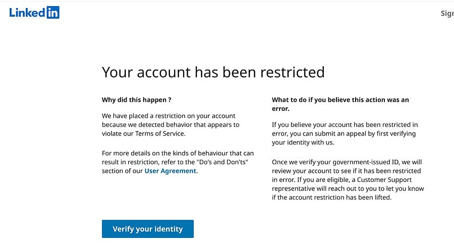 How to Fix LinkedIn's ‘Your Account Has Been Restricted’ Error