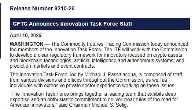Crypto News Today: CFTC Names First Innovation Task Force Staff for ...