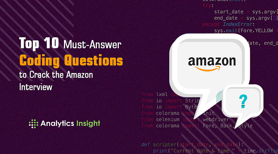 Top 10 Must-Answer Coding Questions to Crack the Amazon Interview