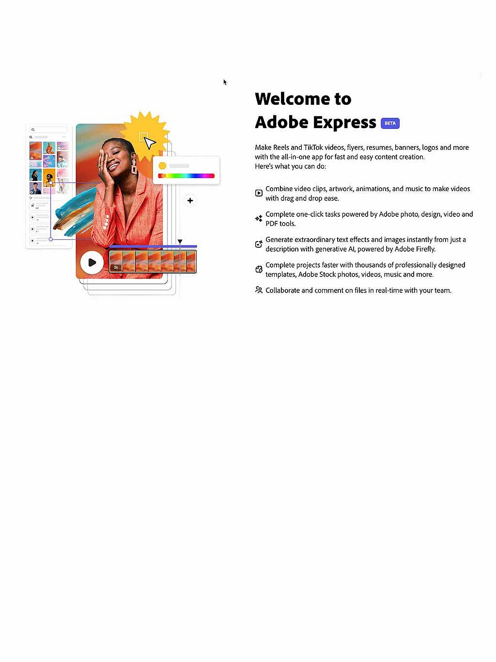 Instant Template Creation with Adobe Express AI
