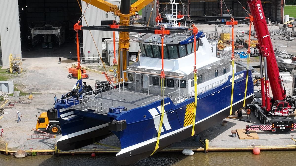 Rhode Island builder launches American Offshore Services' newest crewboat