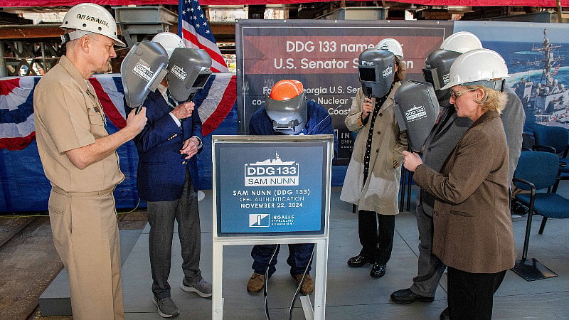 Keel Laid for Future USS Sam Nunn, an Advanced Arleigh Burke-Class ...