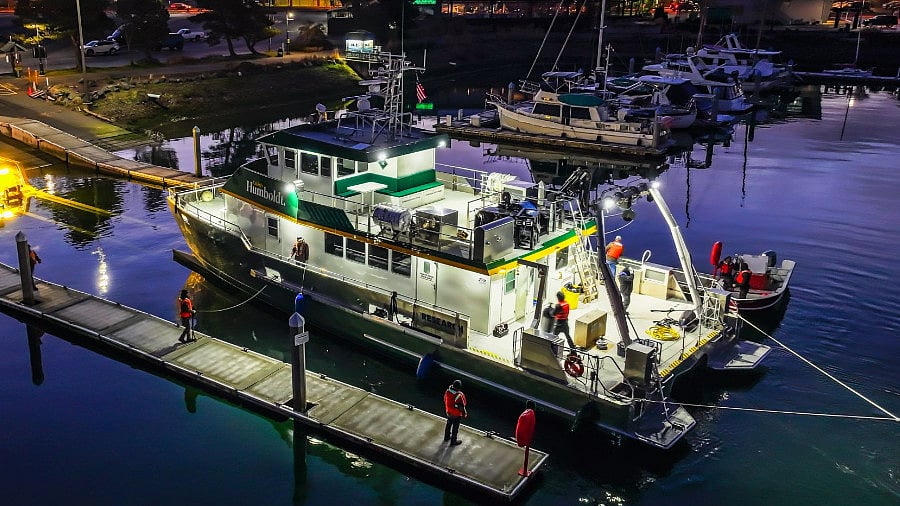 Cal Poly Humboldt's new research vessel floated out