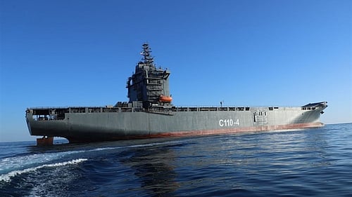 PHOTOS | Iran's drone mothership takes to the water