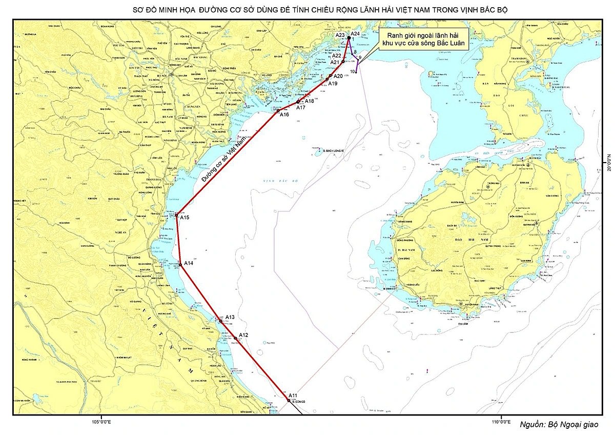 Vietnam Government publishes map of its Gulf of Tonkin baseline