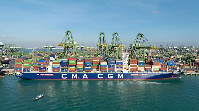CMA CGM takes delivery of first vessel in new methanol-fuelled ...