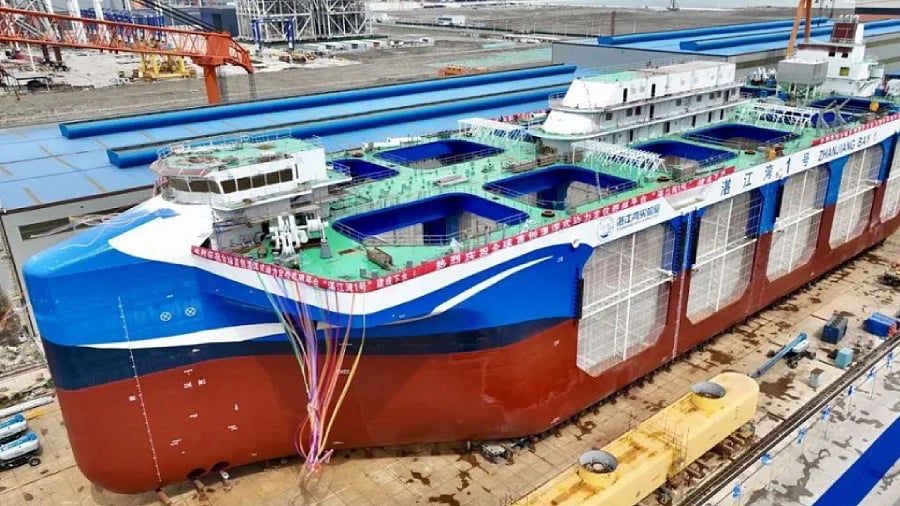 New DP-capable aquaculture vessel launched in China