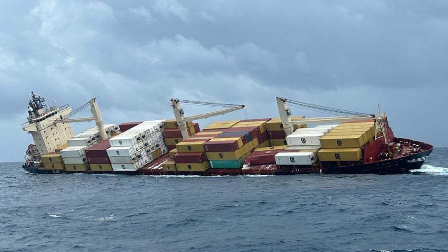 Containers from sunken MSC Elsa 3 wash up along India's southern coast