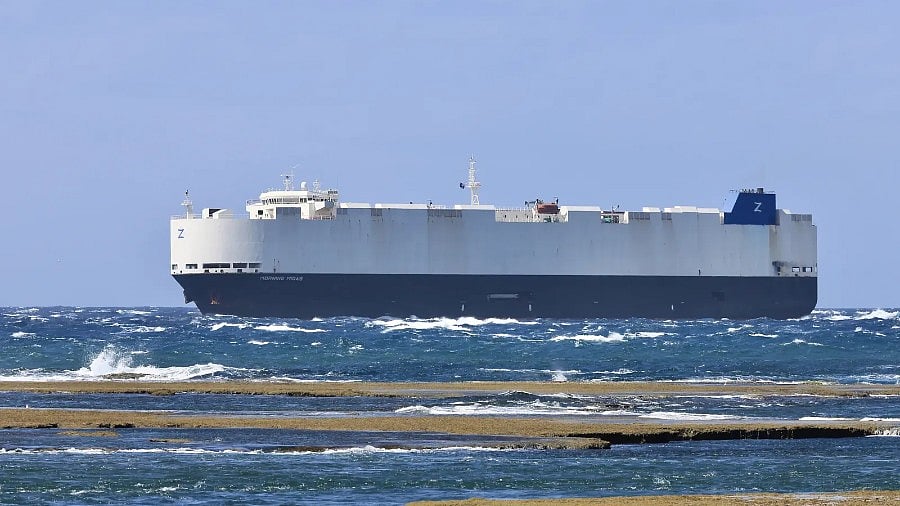 US Coast Guard responding to car carrier fire off Alaska