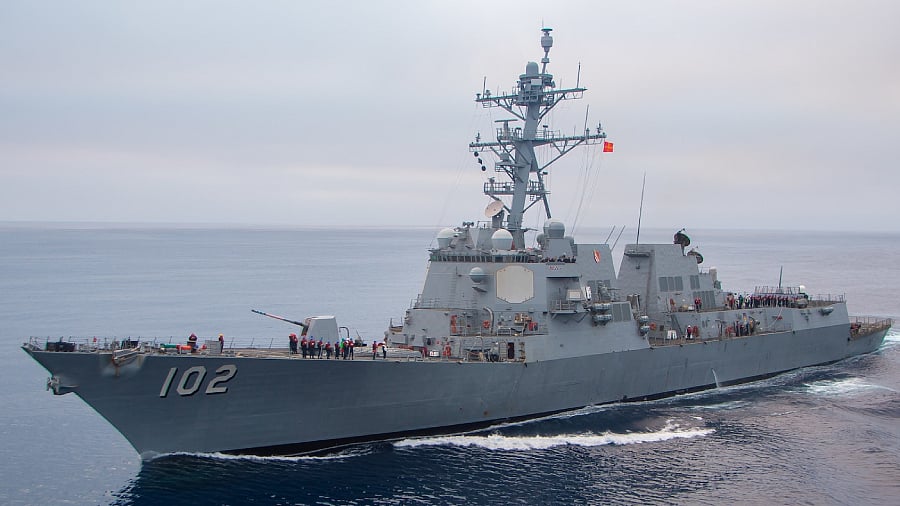 US Navy destroyer Sampson deploys to Northern Command area of ...