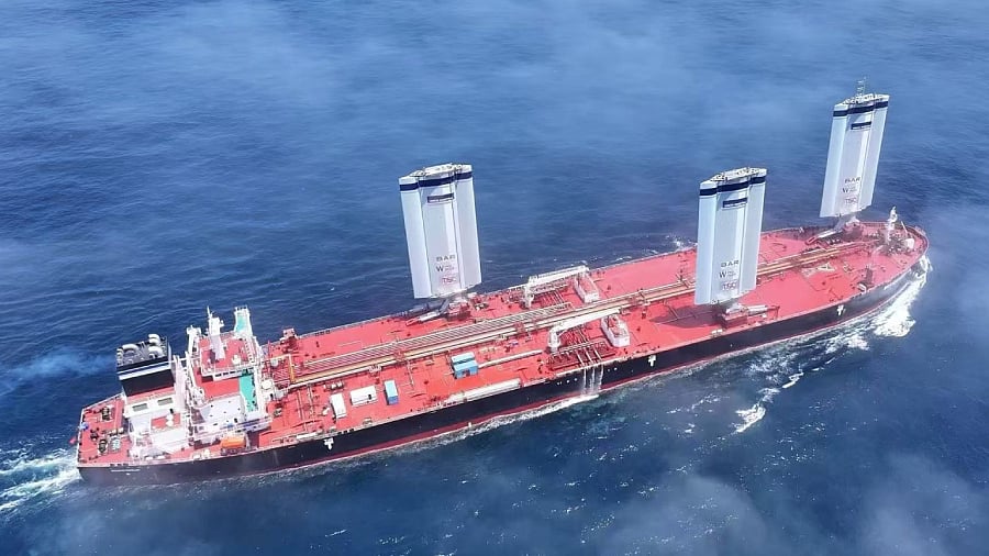 Union Maritime takes delivery of "wing sail" Aframax tanker