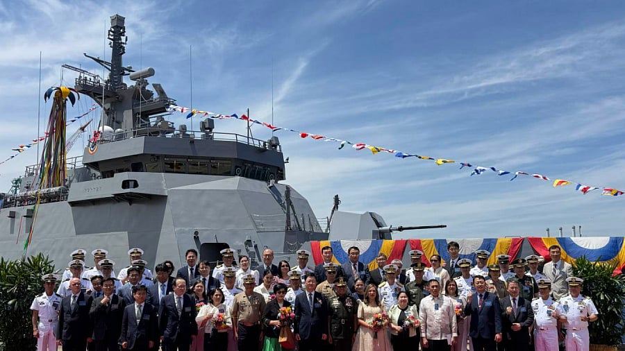 Philippine Navy's newest offshore patrol vessel launched in South Korea