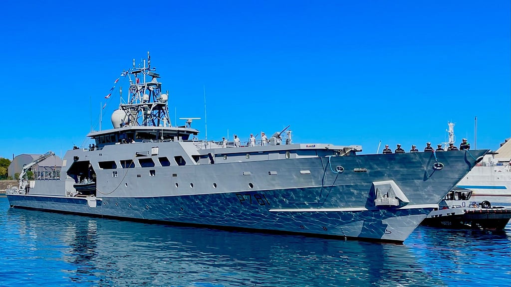 French Navy's third POM-class patrol vessel arrives at new homeport