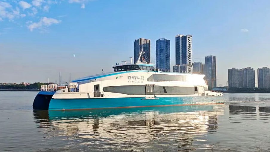 Sea trials completed for Sun Ferry's new fast commuter catamaran