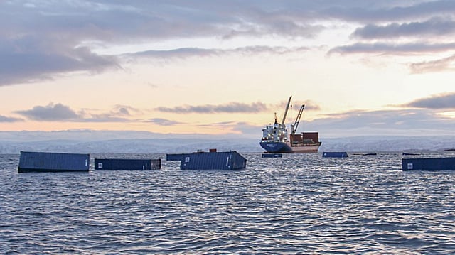 Overloaded barge led to person overboard and loss of cargo in Nunavut