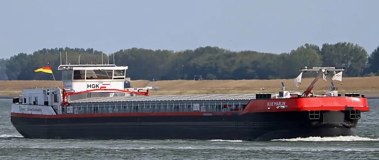 Blue Marlin – Hybrid solar-powered inland cargo ship for Germany's HGK