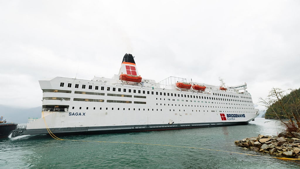Saga X – Ferry rebuilt as accommodation ship for Woodfibre LNG