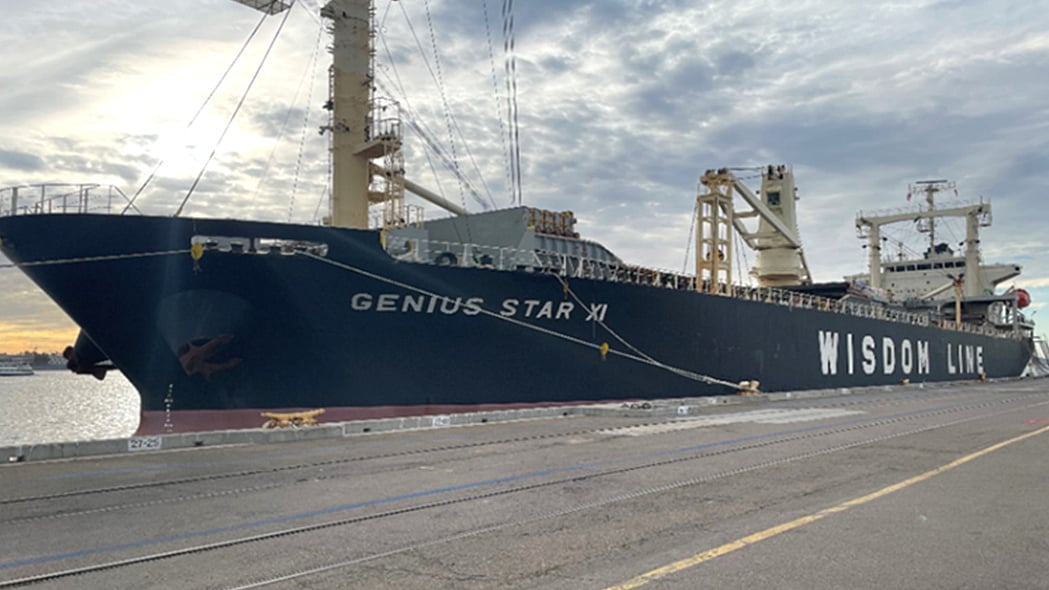 Improperly secured batteries caused fires aboard cargo ship
