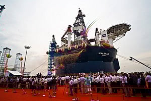 Naming ceremony of circular ultra-deepwater drilling rig