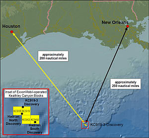 Deepwater GoM discoveries for ExxonMobil