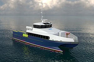 New Incat Crowther crewboat design for Topaz