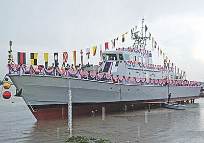 First locally built warship for Bangladesh