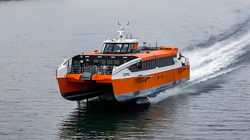 Russian firm incorporates modifications to existing hydrofoil ferry design