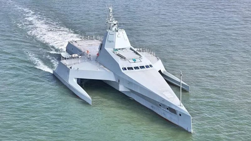 Chinese Shipbuilder Unveils Unmanned Stealth Trimaran with Advanced ...