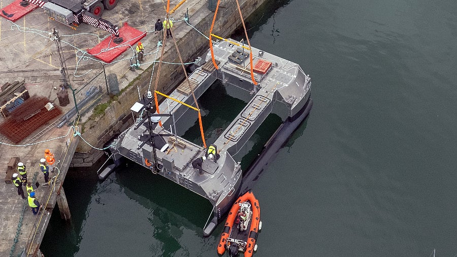 New UK-built SWATH USV hits the water