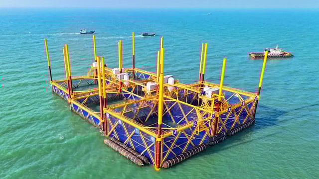 New Chinese-built autonomous offshore fish farm nearing completion