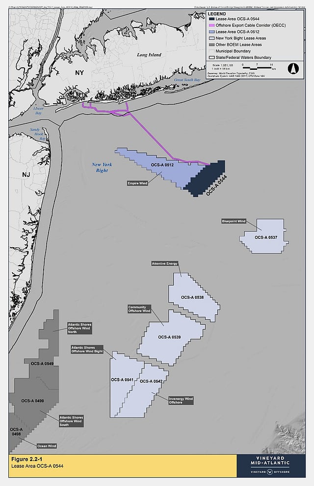 Environmental review begins for proposed Vineyard Mid-Atlantic offshore ...