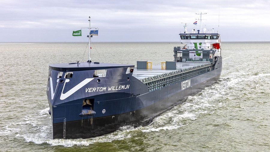 Netherlands' Vertom welcomes hybrid cargo ship to fleet