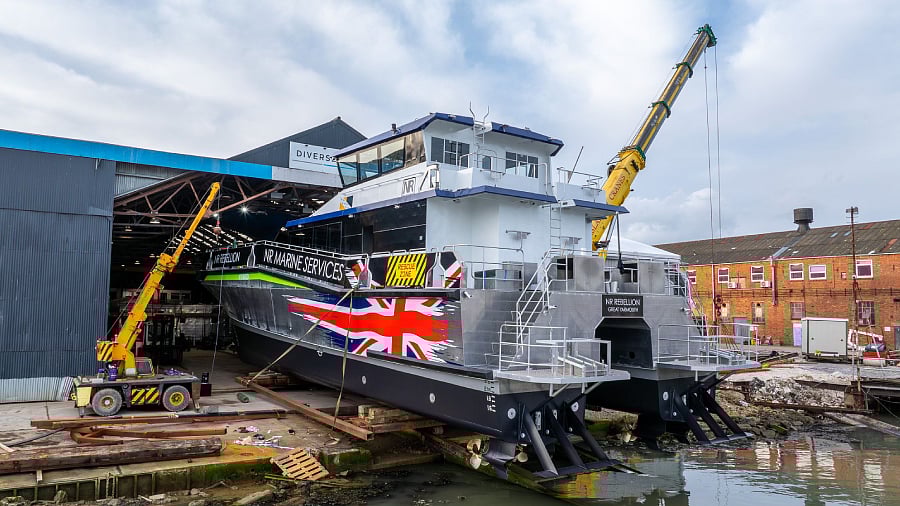 NR Marine's newest crewboat hits the water