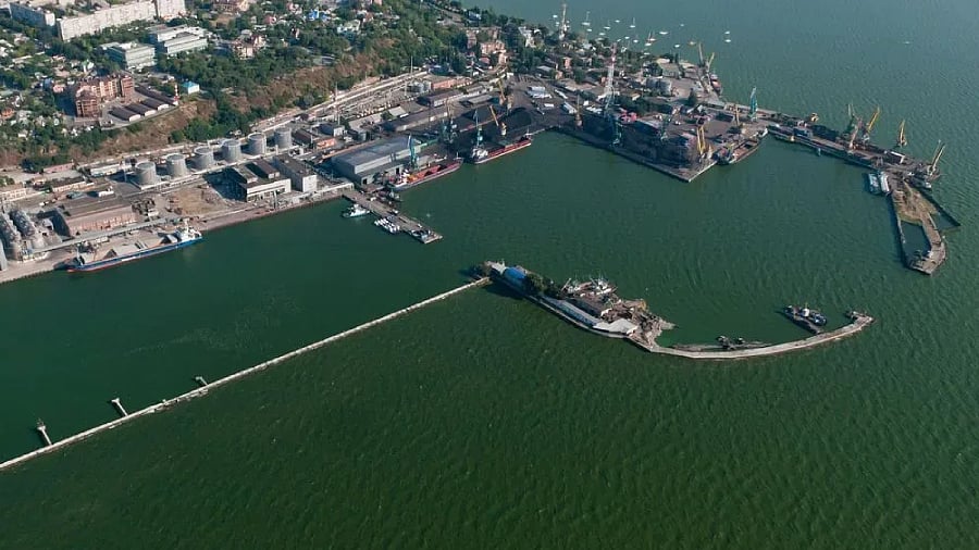 Ukrainian drones strike port, oil depot in southern Russia