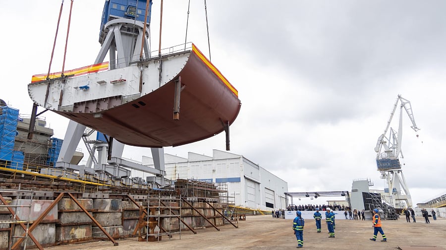 Keel laid for Spanish Navy's second F110-class frigate, first steel cut ...