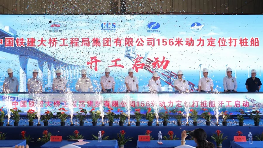 Construction begins on new Chinese DP3 piling ship