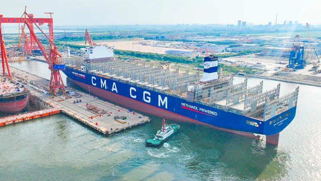 Chinese yard launches CMA CGM's newest methanol-powered containership