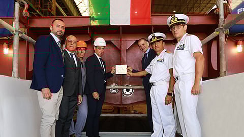Keel laid for Italian Navy's first FREMM EVO frigate