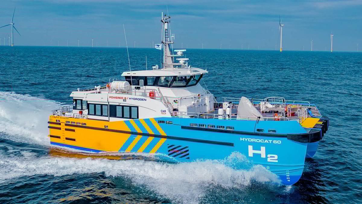 Hydrocat 60 – Hydrogen-powered fast crewboat enters service with Windcat Offshore