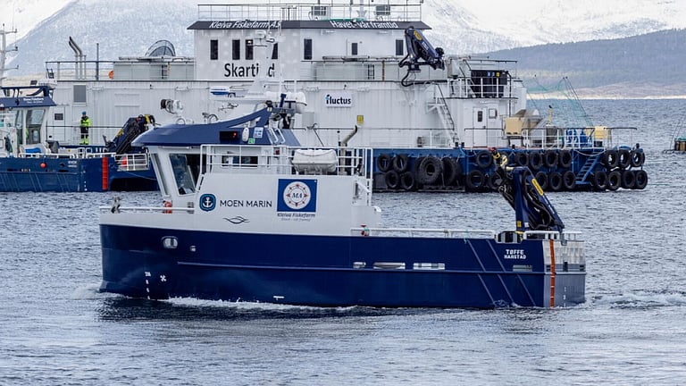 Toffe – Compact aquaculture workboat for Norway's Kleiva Fiskefarm