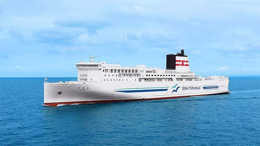 Japan's Shinnihonkai Ferry welcomes new large Ro-Pax to fleet