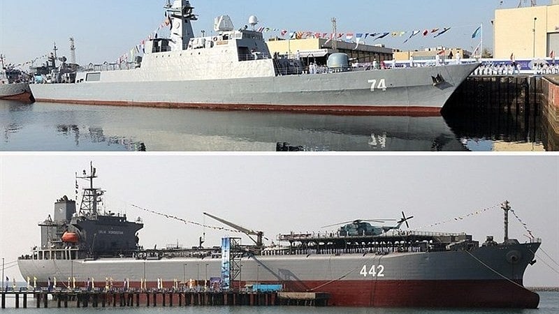 Repaired Sahand destroyer, floating base rejoin Iranian Navy