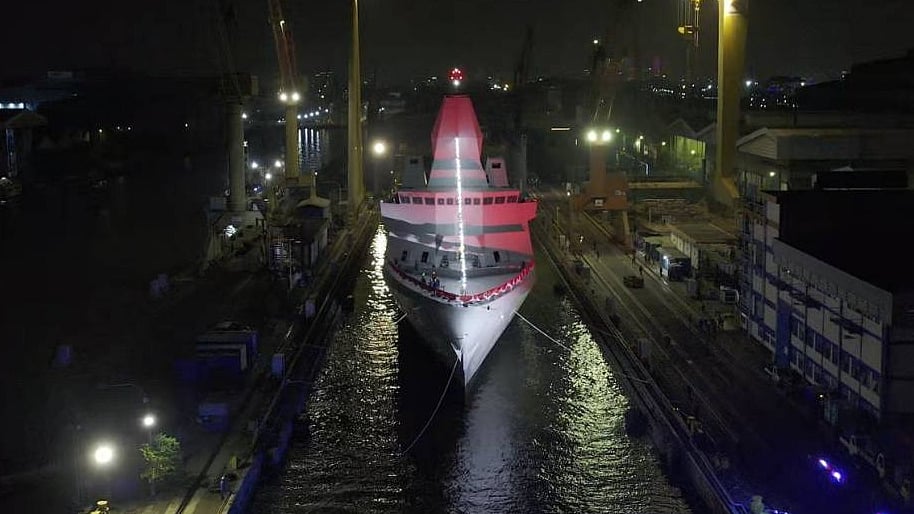 Future Indonesian Navy frigate floated out
