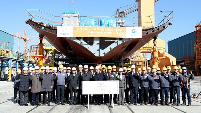 South Korean yard lays keel of fifth Chungnam-class frigate