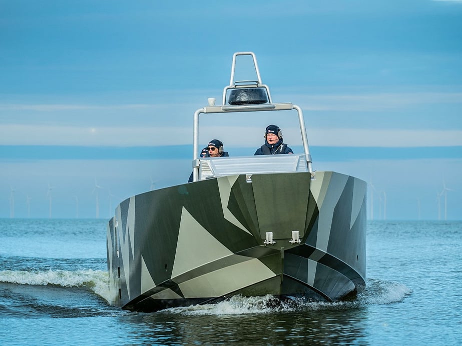 Optionally-crewed maritime security craft boasts reconfigurable layout