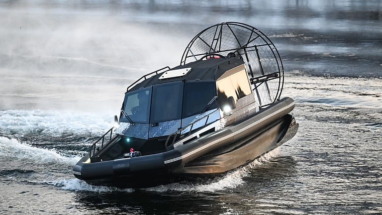 Patrol and rescue airboat for operation in Far Northern Russia