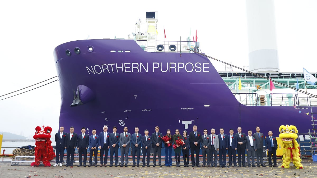 Bernhard Schulte's first LCO2 carrier christened in China