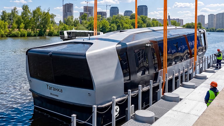Russian yard launches Moscow transport department's new ferries