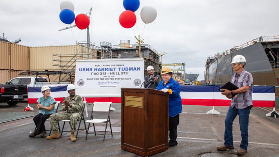 Keel laid for US Navy's ninth John Lewis-class oiler